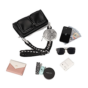 Small Crossbody Bag Leather Shoulder Bag for Women Stylish Designer Purses Retro Wallet Handbags with Coin Purse