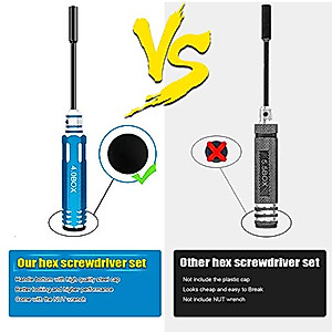 RC Hex Screwdriver Tool Kit - 24PCS Hex Nut Drivers Phillips Screwdriver Allen Wrench with Pliers Wrench Body Reamer Stand Tools for Rc Car DJI Drone Traxxas Boat Quadcopter Helicopter