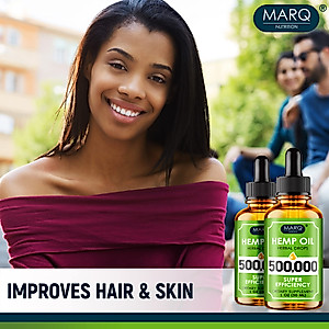 Hеmp Oil (2 Pack) – 500,000 – Colorado Sеed Extract - Natural Omega 3, 6, 9 Source - Made in USA - Providеs Restful Sleep