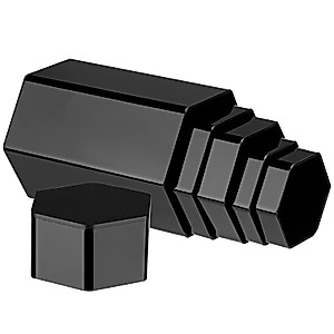 Hexagonal Jewelry Display Risers Hexagonal Display Riser Stands Acrylic Hexagonal Jewelry Showcase Acrylic Jewelry Display Stand Riser for Accessories Jewelry Display, 6 Sizes (Black, 6)