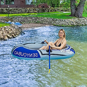 PLKO Inflatable Boat,Swimming Pool and Lake Inflatable Boat,Inflatable Canoe 1 Person