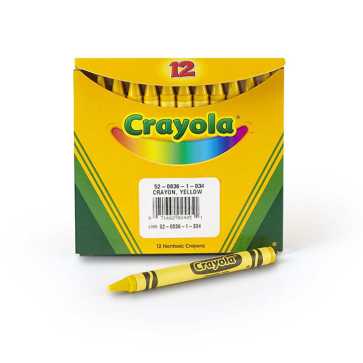 Crayola Crayons in Yellow, Bulk Crayons, 12 Count