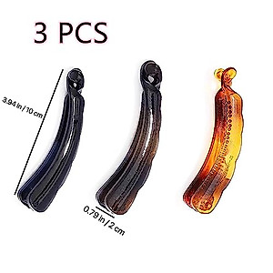 BAIWANLCH 3 Pcs Banana Clips Hair Fish Combs Fish Grip Large Banana Clip Thick Fine Ponytail Holder Hairpin Banana Hair Clips for Women and Girls Hair Accessoeries