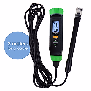 Dissolved Oxygen Meter with DO Probe, Pen Type Digital DO Meter with Self-Floating Probe Electrode Water Quality Tester with ATC for Fish Tanks, Hydroponic, Freshwater Aquarium Test Kit