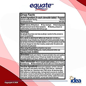 Equate Extra Strength Heartburn Relief + Gas Relief Chews, Mixed Berry, 54 Ct Bundle with Exclusive "Say "No" to Indigestion and Heartburn" - Better Idea Guide (2 Items)