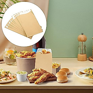 Food Snack Chip Fried Chicken Wrappers 100pcs Foods Carrier Oilproof Burger Sandwich Takeout Food Holder for Hot Food BBQ Cookie Popcorn Containers for Food