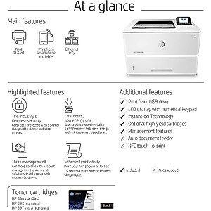 HP Laserjet Pro MFP M283cdw All-in-One Wireless Color Laser Printer, White - Print Scan Copy Fax - 22 ppm, 600 x 600 dpi, Auto Duplex Printing, 50-Sheet ADF, 8.5 x 14, Ethernet, Cbmoun Printer_Cable