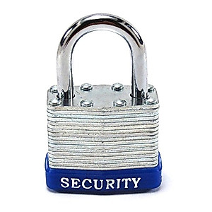 Elitexion Heavy Duty Laminated Steel Padlock, Commercial Grade Keyed Alike 1-Inch (Pack of 6)