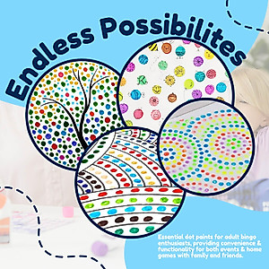 Dot Markers | Bingo Daubers Bright | Washable Art Markers for Toddlers Kids Adults | Arts and Crafts | Kids Art Supplies | Dot Paint Craft Kit | Toddler Painting Supplies | Drawing Coloring Set
