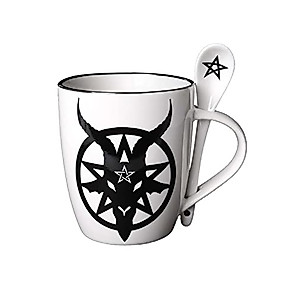 Pacific Giftware Baphomet Tea Coffee Mug & Spoon Set Witches Brew by Alchemy