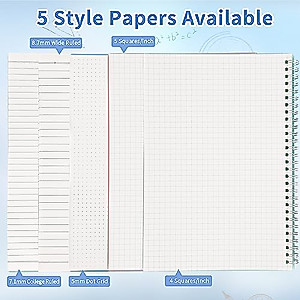 Spiral Notebook, College Ruled Notebook Journal, 4 Pack A5 Lined Paper Journal Notebook, Subject Notebook for School, Work, Notes, 560 Pages, 24pcs Index Tabs, Assorted Pastel Notebook, 5.5" x 8.5"