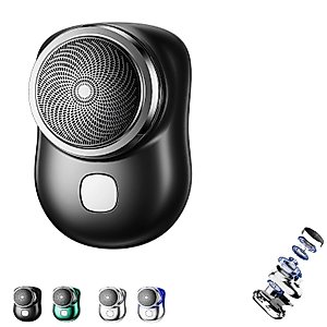 2023 New Pocket Portable Electric Shave,Mini Shaver Portable Electric Shaver, Rechargeable USB Electric Shaver Wet & Dry Machine Shaving for Men (Black)