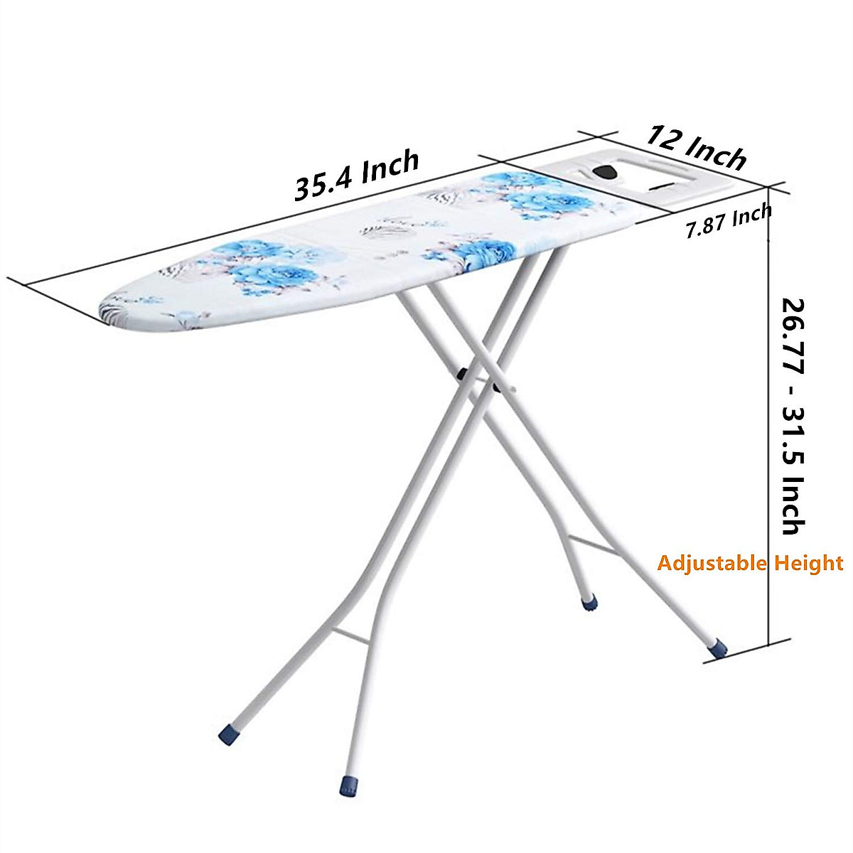 YEQIN Ironing Board, Opensize 4-Leg Table 35.4" L x 12''W for Ironing Clothes Tabletop Ironing Board, Adjustable Height.
