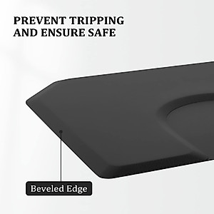 OmySalon Salon Mat for Hair Stylist 4’x5’ Anti Fatigue Barber Floor Mat with Round Base, Salon Chair Mat for Hairdresser Standing, Barbershop Beauty Spa Styling Shampoo Equipment