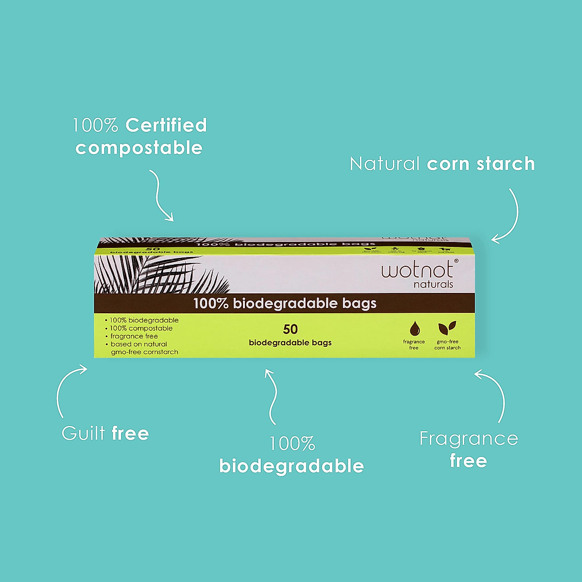 Wotnot - Biodegradable Diaper Bags, 50 Count (Pack of 3)