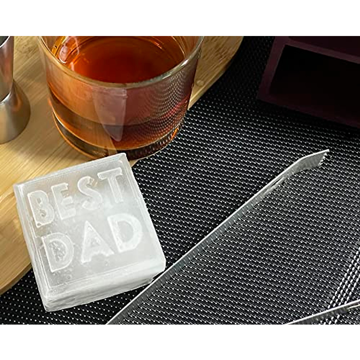 Custom Ice Cube Tray Mold with Text And Initials for Cocktail and Whiskey Ice makking tray Mold, Customized Silicone Ice Mold, Gift For Him, ice for Home Bar, Custom Ice Stamp