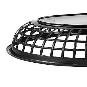 JAPCHET 60 Pack 9.4 x 6.1 Inch Black Fast Food Baskets, Oval Plastic Fast Food Serving Basket, Restaurant Serving Baskets for Burgers, Deli, Sandwiches, Fries, Easy Clean