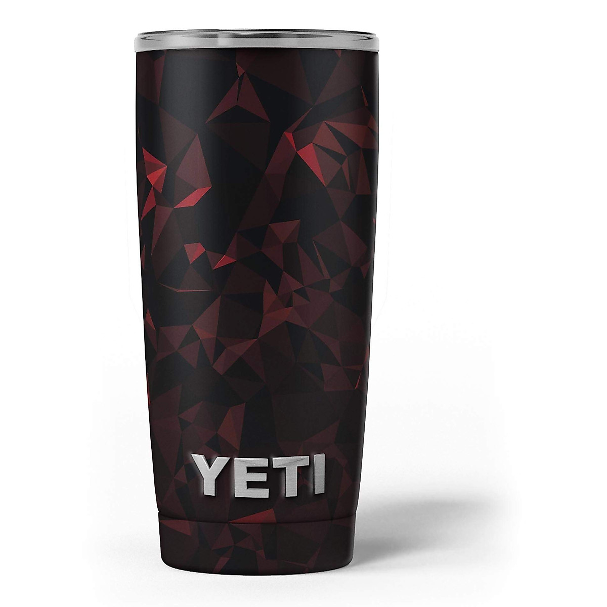 Design Skinz Dark Red Geometric V2 - Skin Decal Vinyl Wrap Kit Compatible with The Yeti Rambler Cooler Tumbler Cups