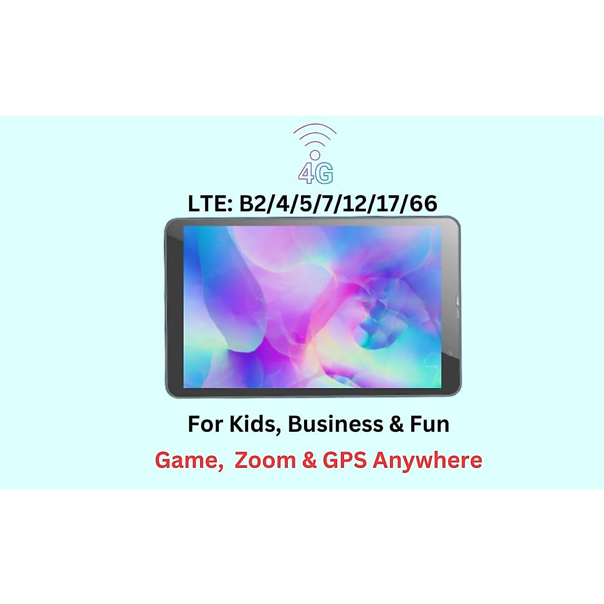 Azpen 8 Inch Unlocked LTE Tablet with Android 12 OS Octa Core CPU 3GB RAM 32GB Storage Dual Cameras IPS HD Display for T-Mobile and AT&T Network