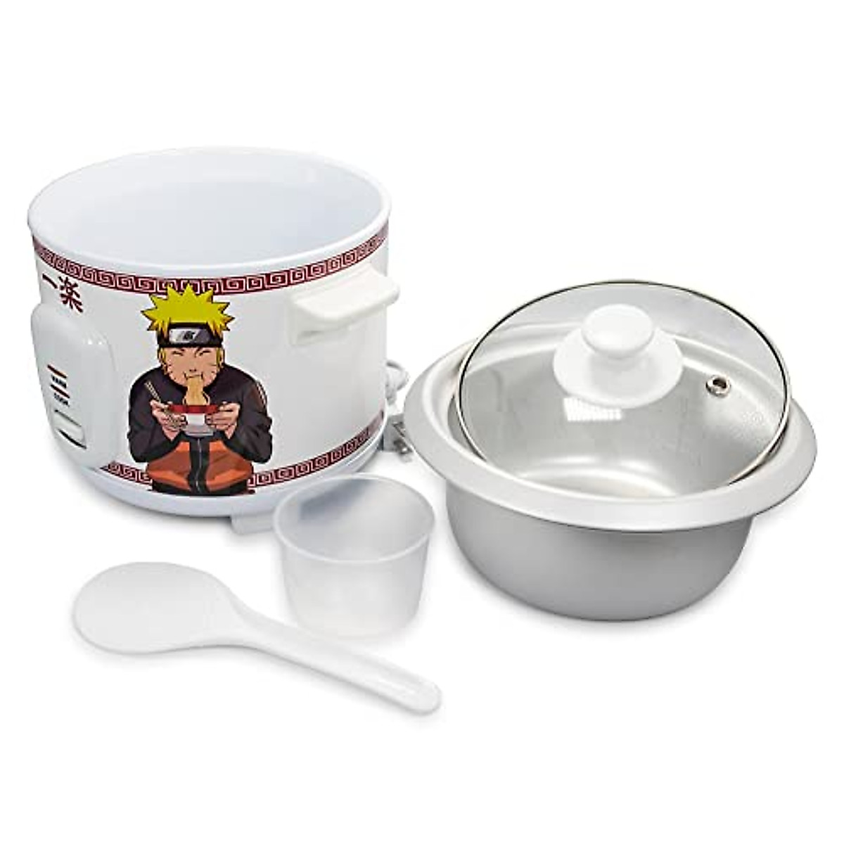 Naruto Shippuden Ichiraku Ramen Automatic Rice Cooker & Warmer | Food Steamer for White and Brown Rice, Quinoa | Anime Manga Gifts and Collectibles | Holds 24 Ounces
