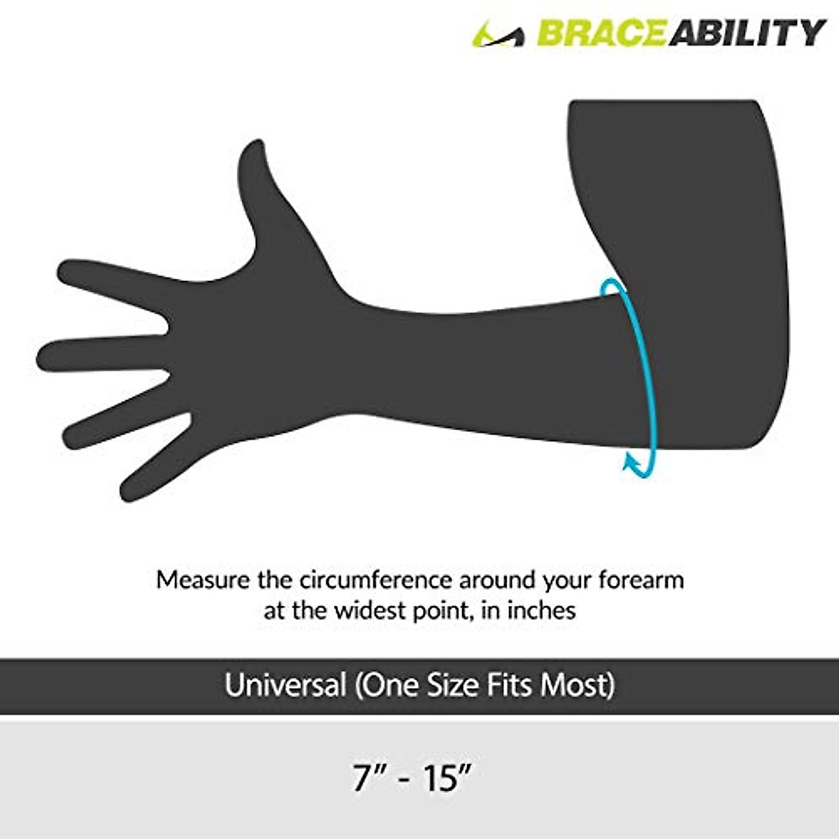 BraceAbility Epicondylitis Brace | Elbow Strap for Medial / Lateral Epicondyle Pain and Tendonitis Arm Compression Support Band for Men or Women (One Size Fits Most)