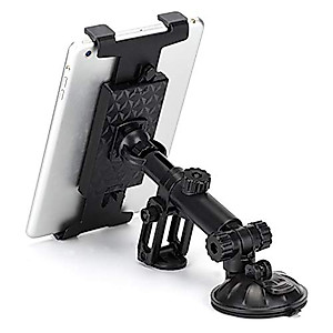 Tablet Holder Car Mount Compatible with Amazon Fire 7 Kids Edition (2019 Release), Kindle Fire HDX 8.9 (2013 Release),7 (2013 Release) - Dash Cradle Dock Rotating Telescopic