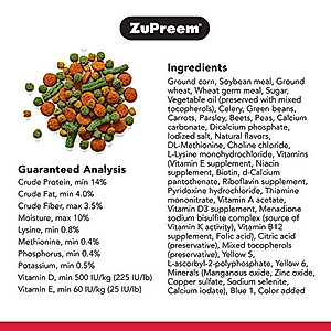 ZuPreem VeggieBlend Smart Pellets Bird Food for Parrots & Conures, 3.25 lb Bag - Made in the USA, Daily Nutrition, Essential Vitamins, Minerals for African Greys, Senegals, Amazons, Eclectus, Cockatoos