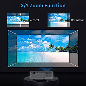 Mini Portable WiFi Projector Support 1080P Home Theater,Wireless Outdoor Movie Projector with Bluetooth,Indoor Smart Android Projector Built in Apps/Speaker/HDMI/USB for Laptop Phone TV Stick