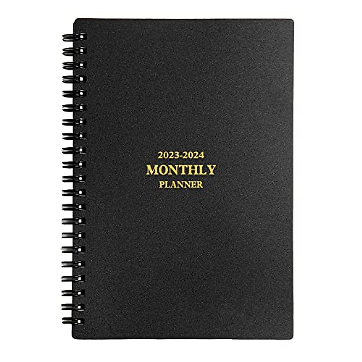 UtyTrees Calendar 2023 Planner - January 2023 - June 2024 Calendar Planner, 7.6" x 10.2", A4 2023 Calendar Planner, 18 Month Planner, with Double-Sided Storage Pocket, Premium Thick Paper, Black