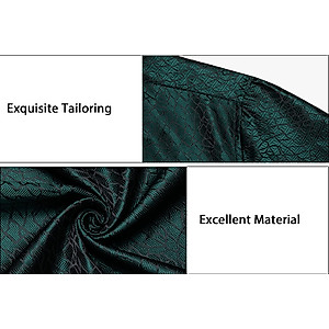 DiBanGu Mens Emerald Green Dress Shirts Long Sleeve Casual Button Down Green Shirts for Party Wedding