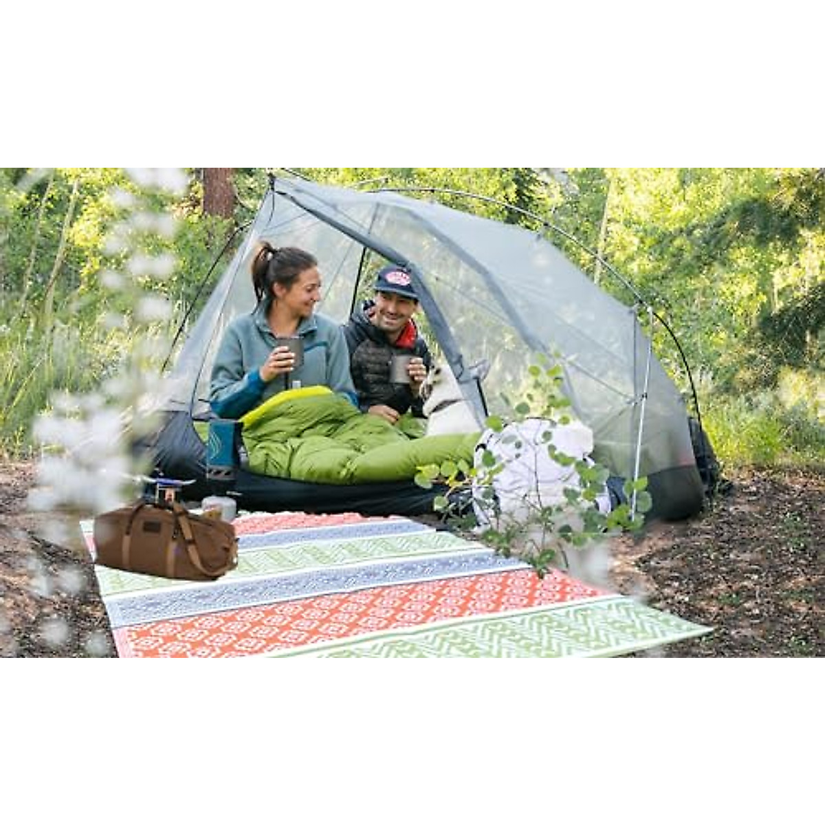 BalajeesUSA Outdoor Plastic Patio Rugs – 5x7 ft Green,Orange,Multipurpose,Woven Plastic Straw, All-Weather and Waterproof, Reversible Camper mat sports camp backyard picnic 711