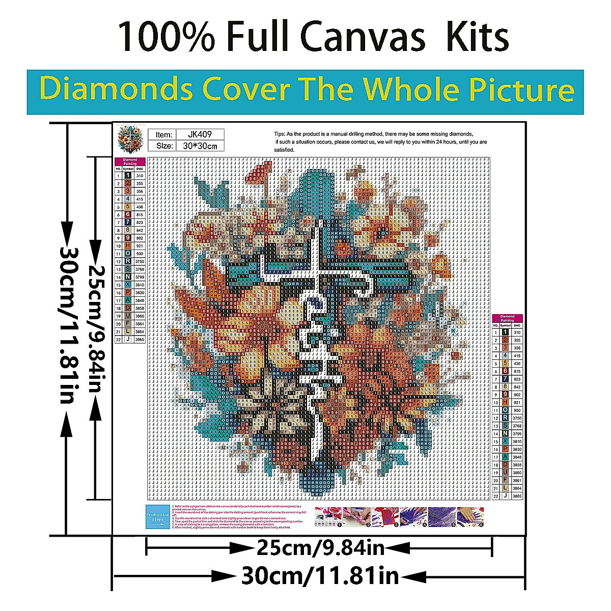 5D Diamond Painting Kits for Adults Beginners,Cross Flower Diamond Art Kit,DIY Full Round Drill Diamond Dot Gem Art Kits for Adults,Home Wall Decor 11.8x11.8 Inch