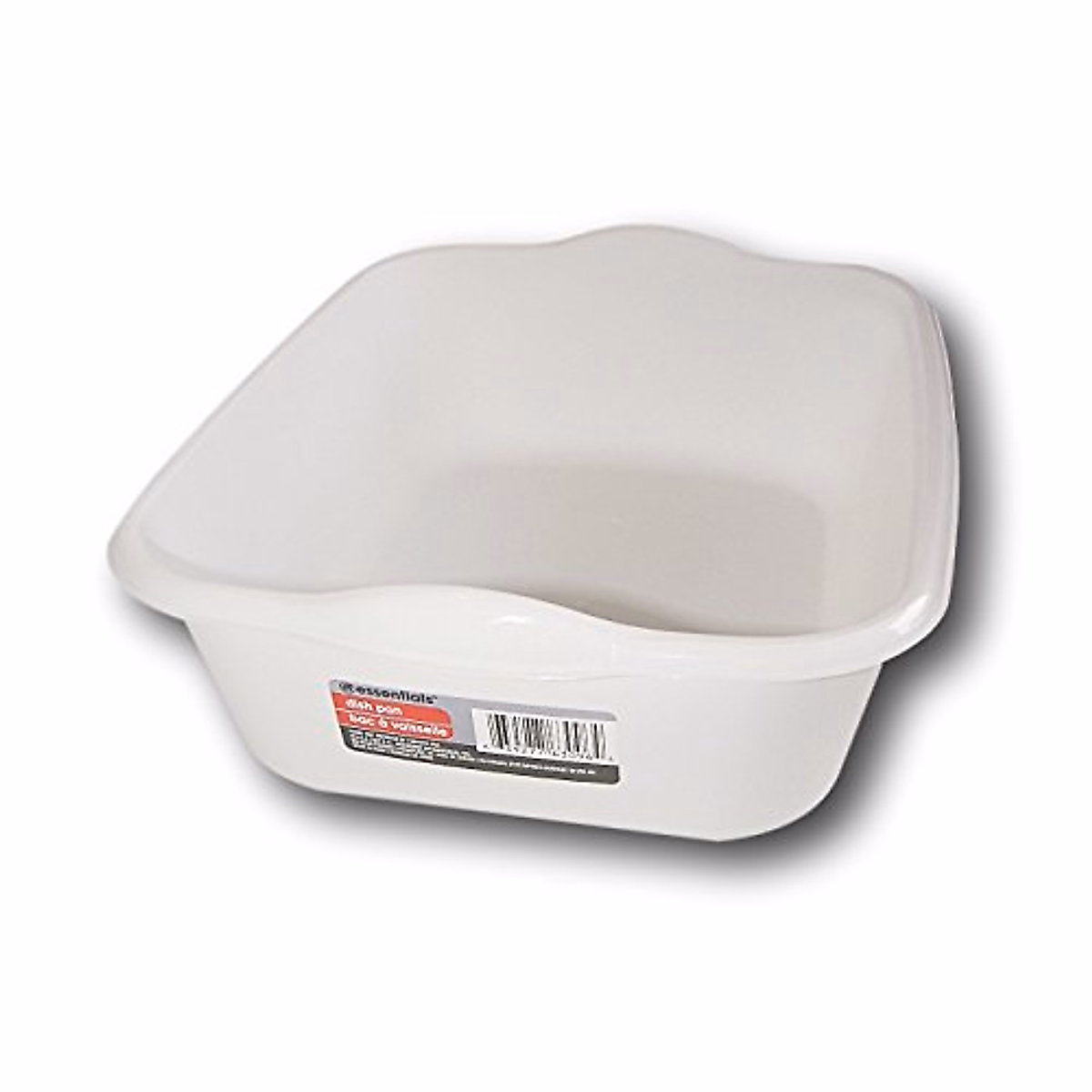 Essentials White Plastic Eight Quart Dishpan - 13½ x 11 x 4½H
