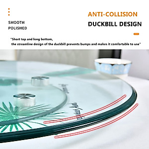 CHUJUA Large Round Table Top Lazy Susan Turntable Tempered Glass Round Lazy Susan Rotating Lazy Susan for Kitchen Dining Table 80cm