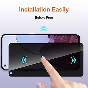 [2+2] Pack Privacy Screen Protector Design for OnePlus Nord N20 5G, 2 Pack Anti-spy Screen Protector 9H Tempered Glass and 2 Pack Camera Lens Protector, Bubble Free, Anti-Scratch, Case-Friendly (OnePlus Nord N20 6.43 inch)