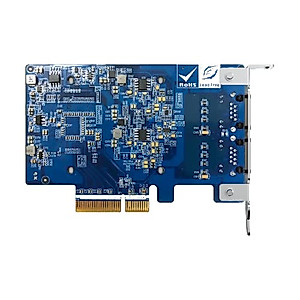QNAP QXG-10G2TB Two Port 10GbE Network Card Supporting up to Five speeds (10GbE / 5GbE / 2.5GbE / 1GbE / 100MbE), and maximizes Your NAS and PC Network connectivity