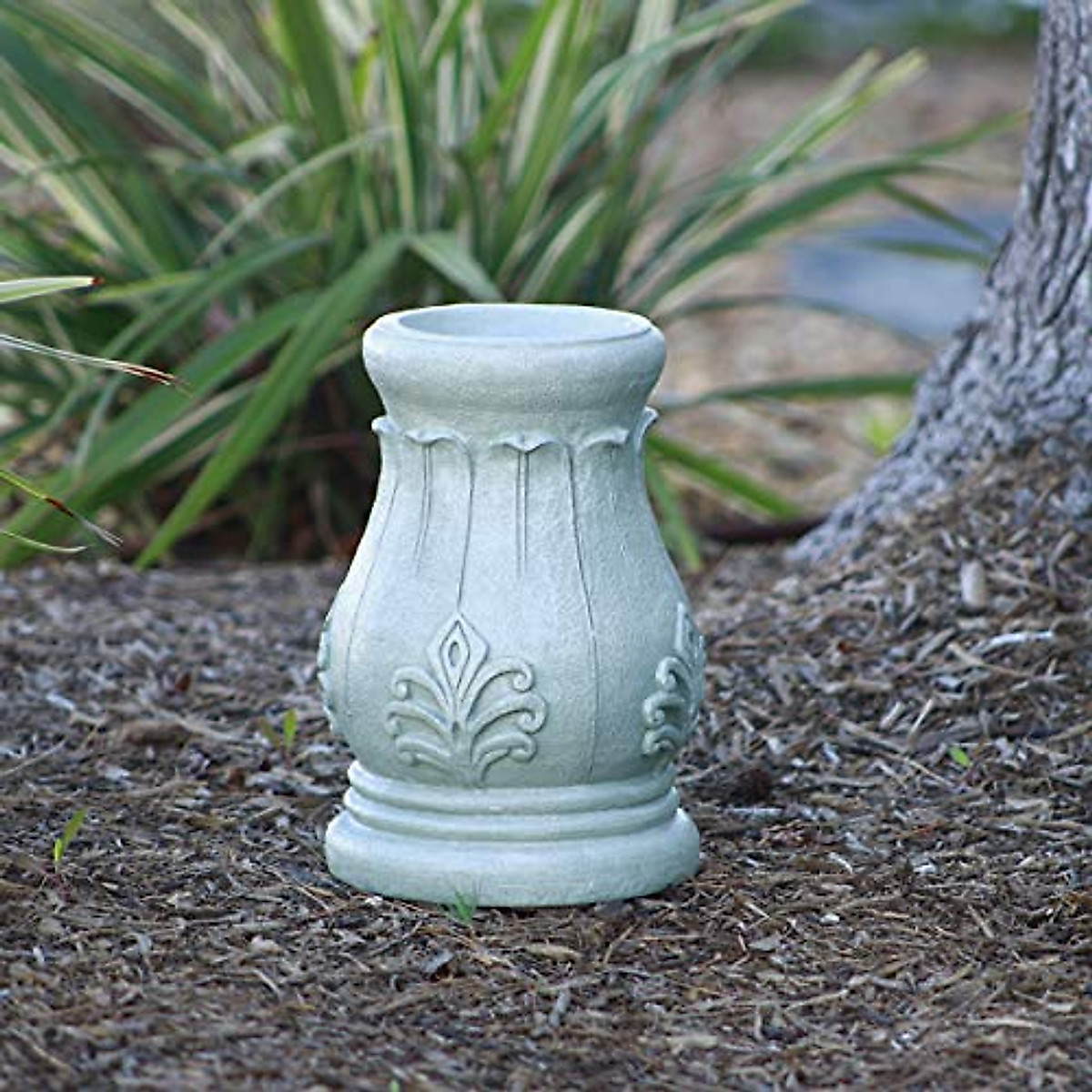 Alpine Corporation 12" Tall Indoor/Outdoor Roman Column Gazing Globe Display Stand