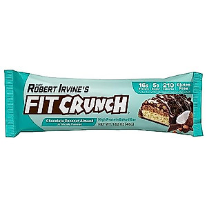 FITCRUNCH Snack Size Protein Bars, Designed by Robert Irvine, 6-Layer Baked Bar, 3g of Sugar, Gluten Free & Soft Cake Core (9 Count, Flavor Lovers)