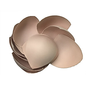 6 Pairs Large Bra Pad Insert for Sport Bra and Bikini Tops 5.9x6.69 Inch (Beige) Best for D/DD or E Cup