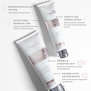 Loving Tan Deluxe Tan Remover Gel - Effective & Gentle Self Tanning Remover, Self Tanner Remover Suited for All Skin Types - Cruelty Free, Sulphate, Paraben & PEG Free - 3.3 Fl Oz
