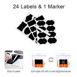 Airtight Food Storage Containers, Vtopmart 20 Pieces BPA Free Plastic Cereal Containers with Easy Lock Lids,for Kitchen Pantry Organization and Storage, Include 24 Labels