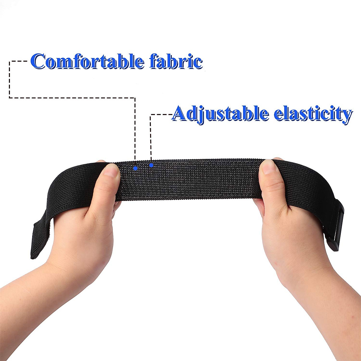 Gejoy 6 Pieces Cycling Pant Leg Band Elastic Bicycle Safety Belt Riding Fishing Ankle Pant Band Flexible Ankle Leg Strap for Outdoor Activities, Black