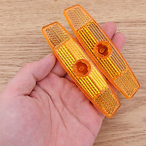 EORTA 4 Pieces Bicycle Wheel Spoke Reflector Night Safety Riding Bike Warning Light Reflector Bike Decoration Accessories for Mountain Bike Road Bike, Yellow and White