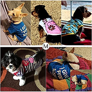 Pet Shirts Printed Puppy Shirts Dog Sweatshirt Cute Dog Clothing Dog Pullover Soft Shirt for Pet Dog Apparel Christmas New Year (XS)