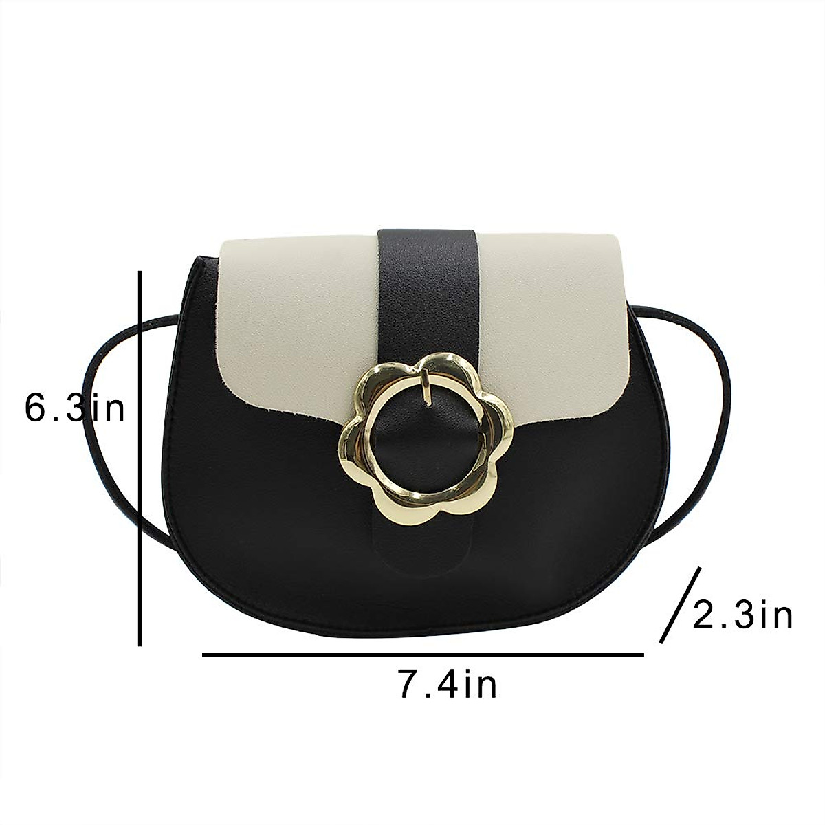 Pamayaneen Small Crossbody Bags for Women Saddle Shoulder Bag with Flower