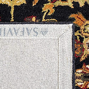 SAFAVIEH Heritage Collection Accent Rug - 2'3" x 4', Black & Red, Handmade Traditional Oriental Wool, Ideal for High Traffic Areas in Entryway, Living Room, Bedroom (HG953A)