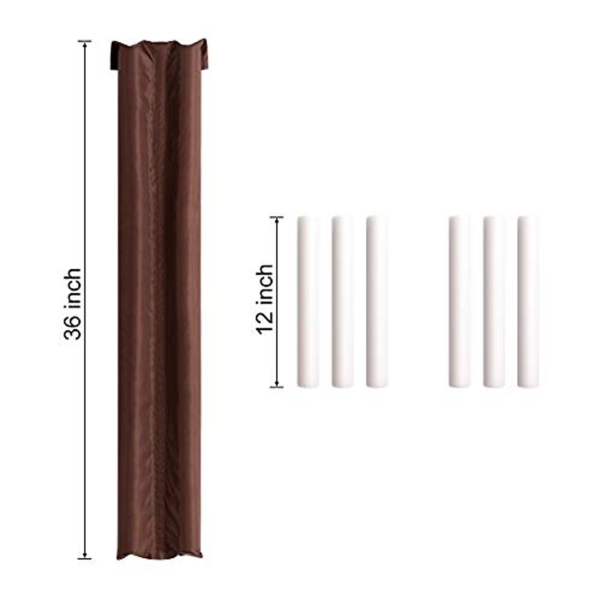Door Draft Stopper,Under Door Blocker Size of MUOVE Adjustable Size from 32" to 36"，Cover Gap Up to 1.4"，Air Door Guard Sound Blocker Door Sweep, Water-Proof, Winter-Proof, Block Light，Energy Saving