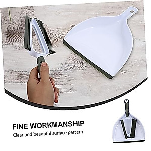 1 Set Pet Cleaning Broom Epilator Small Broom Clean Brush and Multi Functional Cleaning Brush Pet Cage 2-in-1 Dustpan Broom Hair Remover Pet Broom with Dustpan Pp Coffee Outanaya