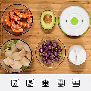 FOSA Vacuum Food Storage System Reusable Container Starter Set with Vacuum and 2 Reusable containers
