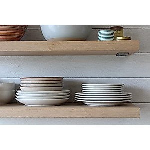 Urban Legacy Deep Floating Shelves | Unfinished White Oak Hardwood with Low Profile Brackets | High Weight Capacity (36" x 11" x 2")